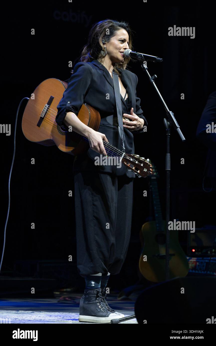 Singer María Nieves Rebolledo, known as Bebe, performs during the ...