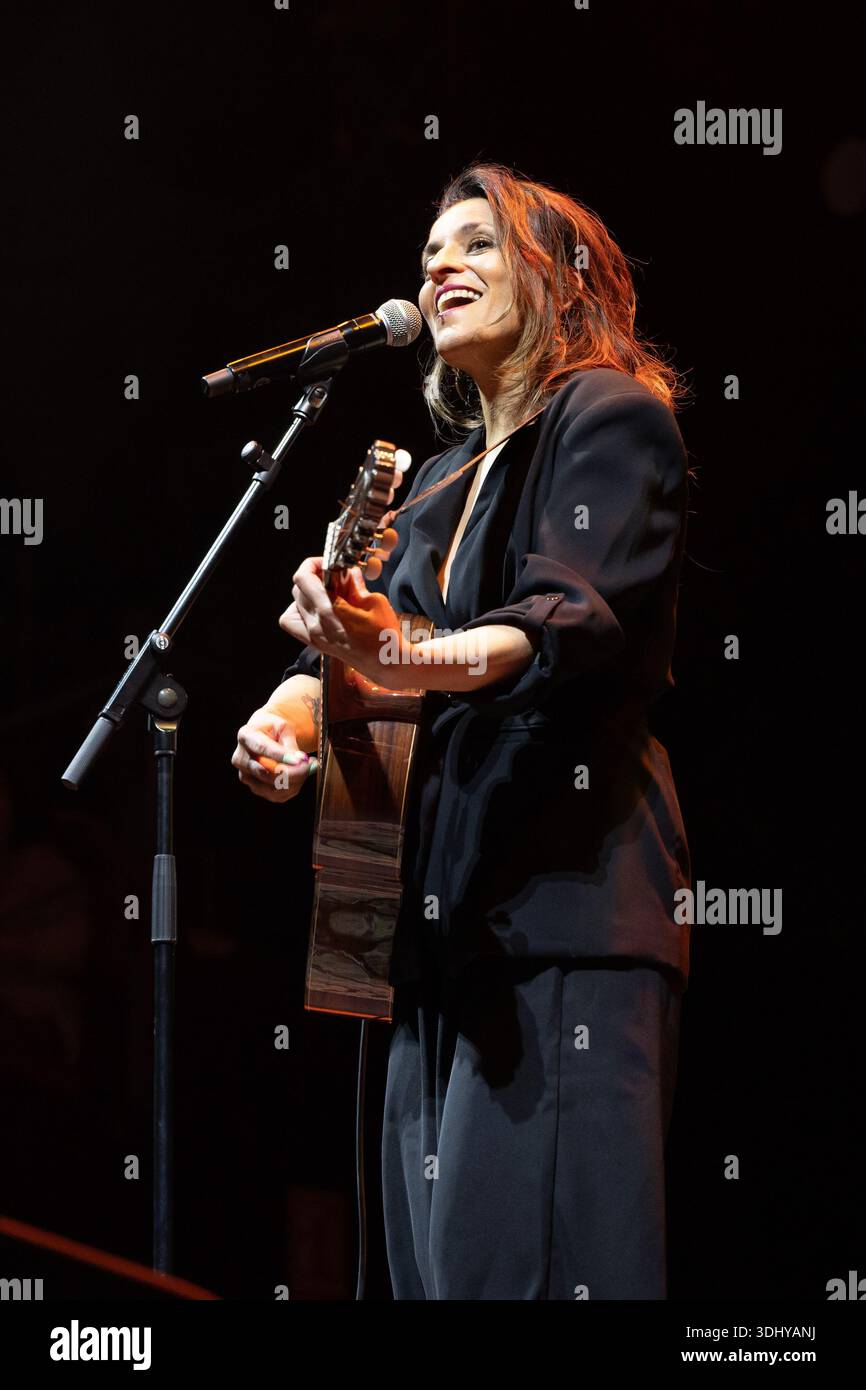 Singer María Nieves Rebolledo, known as Bebe, performs during the ...
