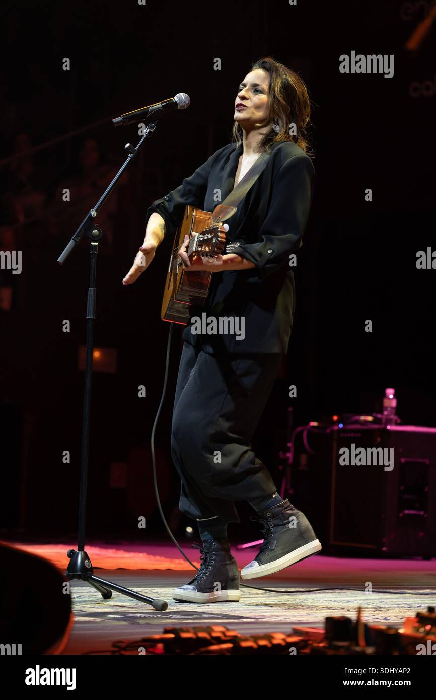 Singer María Nieves Rebolledo, known as Bebe, performs during the ...