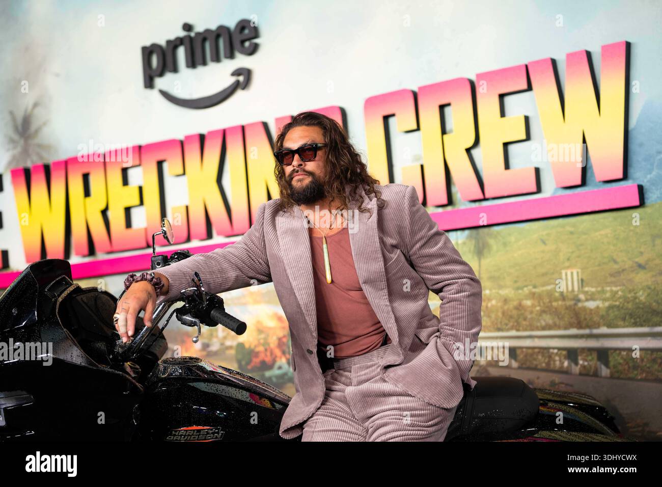 Jason Momoa poses for photographers upon arrival at the screening for ...