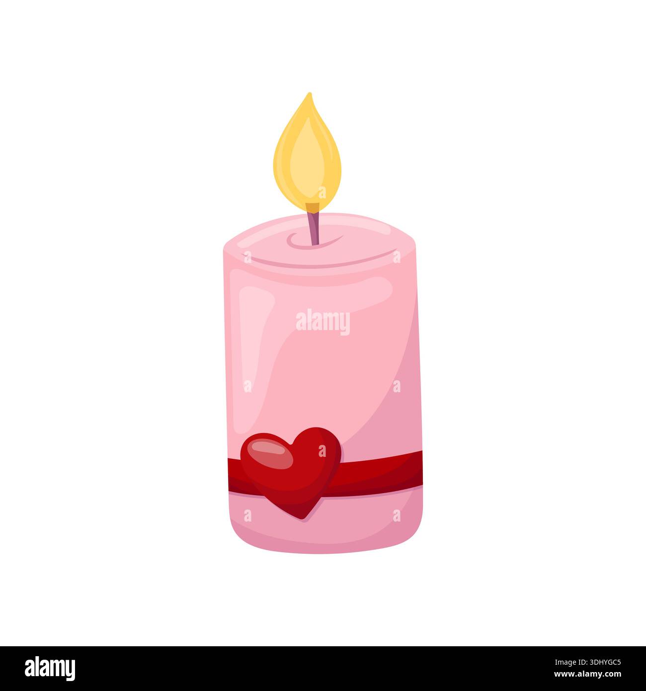 The pink candle Stock Vector Images - Alamy