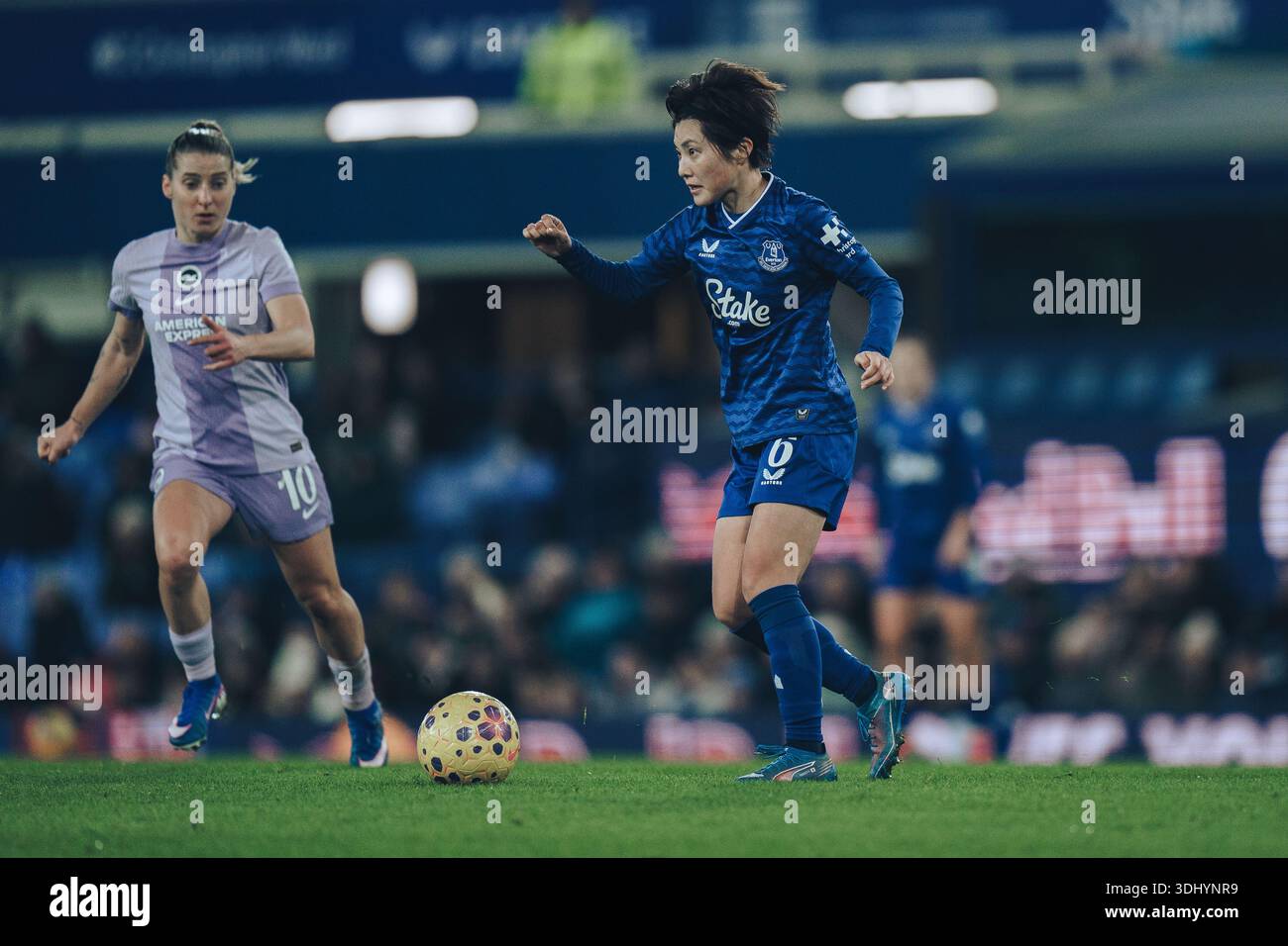 Liverpool, UK, 23rd Jan 2026: Everton’s Honoka Hayashi on the ball ...