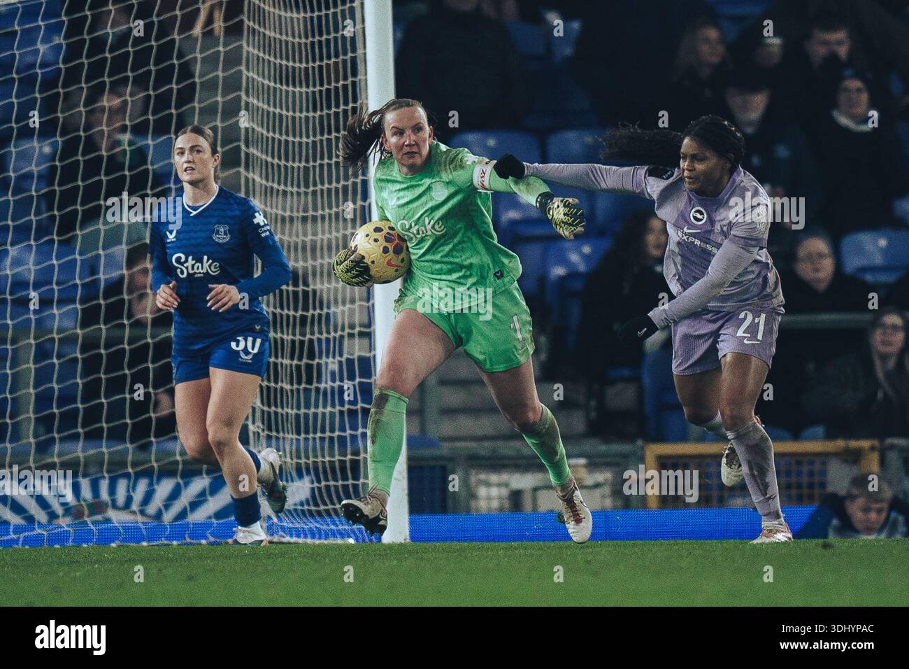 Liverpool, UK, 23rd Jan 2026: Everton’s goalkeeper Courtney Brosnan ...