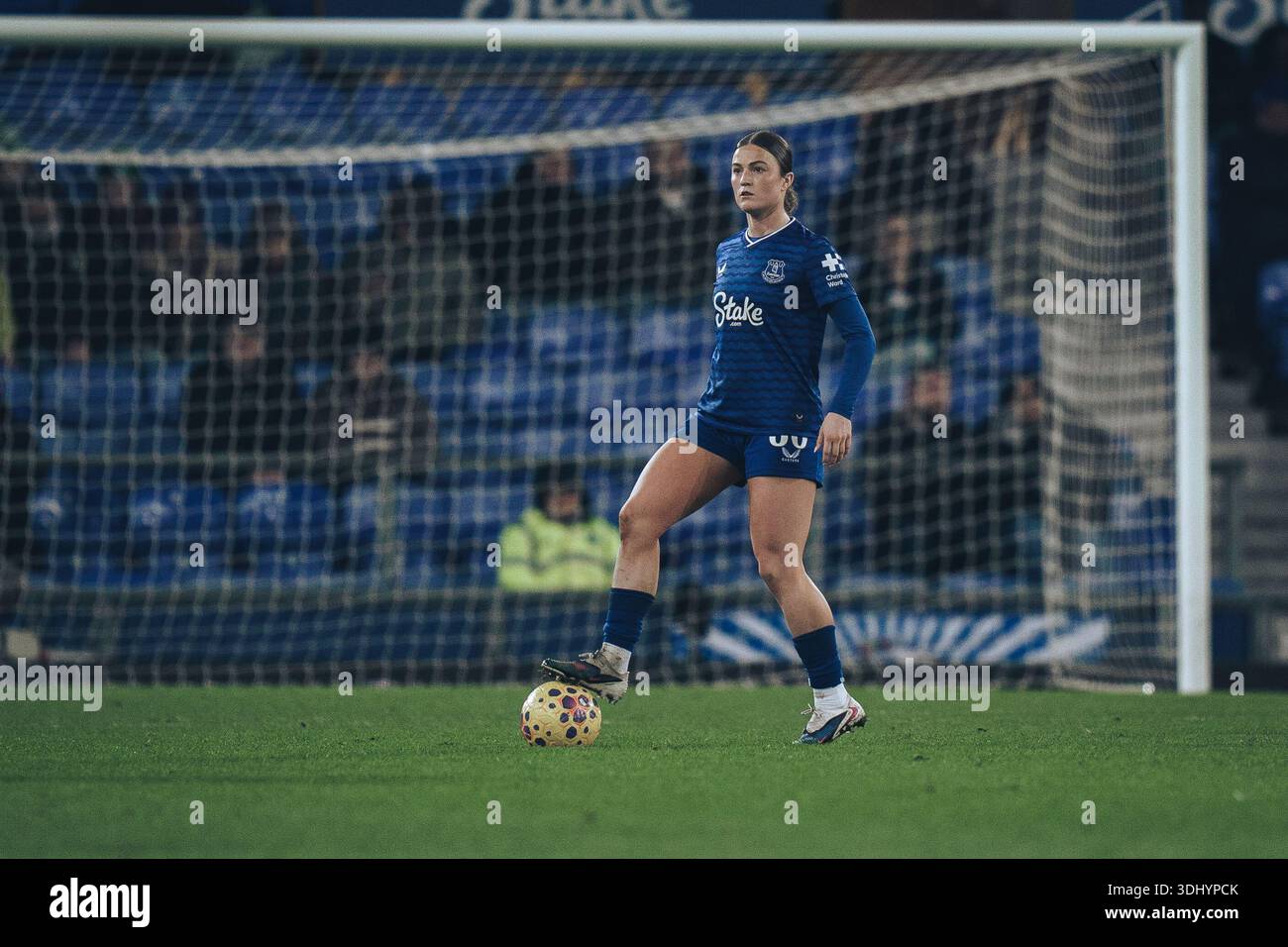 Liverpool, UK, 23rd Jan 2026: Everton’s Ruby Mace during Everton Women ...