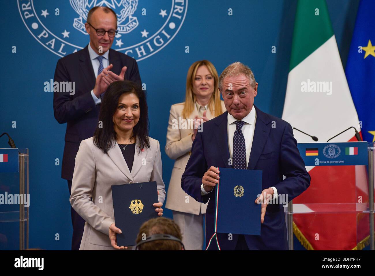 Rome, Italy. 23rd Jan, 2026. German Economy and Energy Minister ...