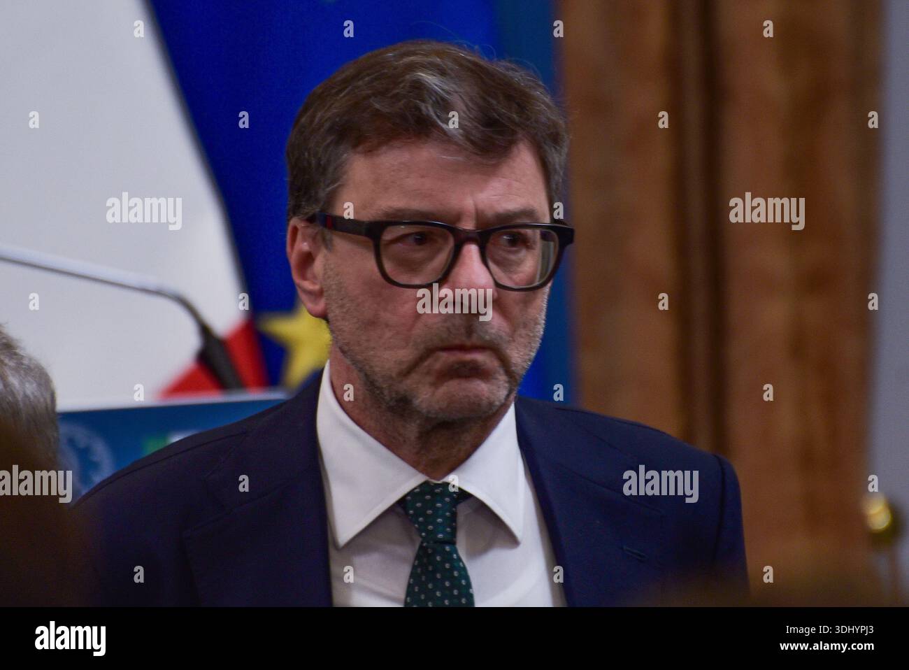 Economy Minister Giancarlo Giorgetti attends the Italy-Germany ...
