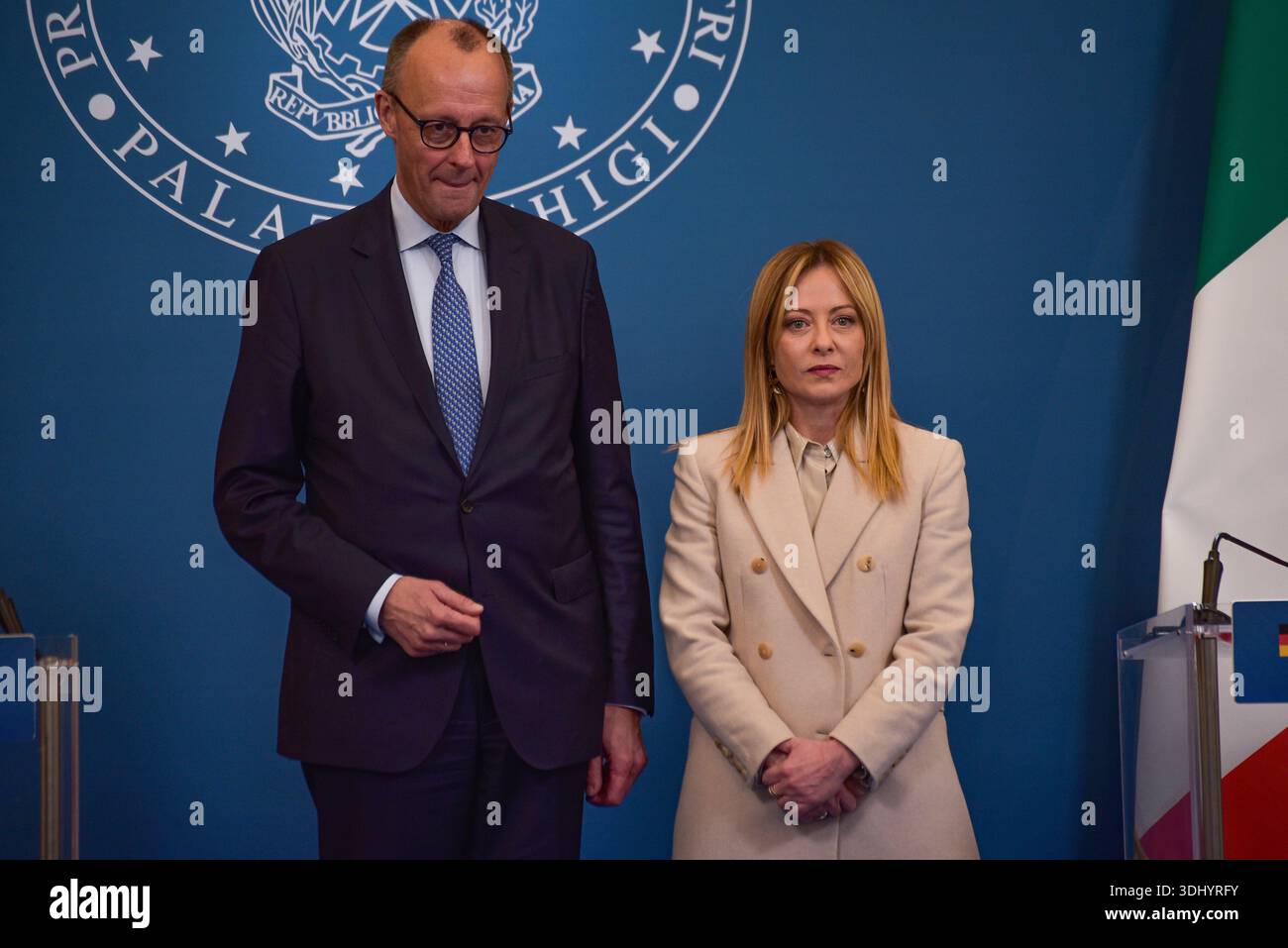 Italian Prime Minister Giorgia Meloni and German Federal Chancellor ...