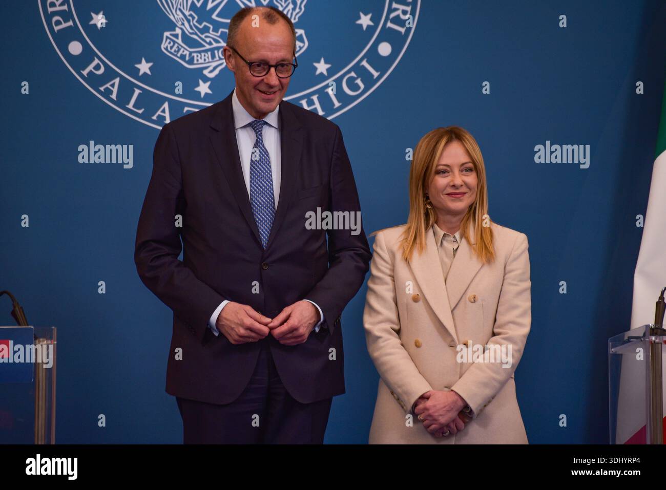Italian Prime Minister Giorgia Meloni and German Federal Chancellor ...