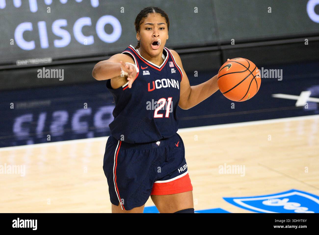 UConn forward Sarah Strong (21) in action during the second half of an ...