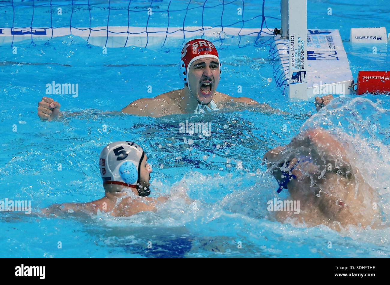 (260124) -- BELGRADE, Jan. 24, 2026 (Xinhua) -- Serbia's goalkeeper ...