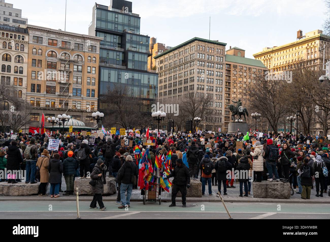 New York, USA, 23rd January, 2026. Thousands at New York's Union Square ...