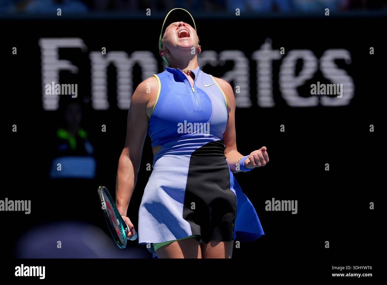 Amanda Anisimova of the U.S. celebrates after defeating compatriot ...