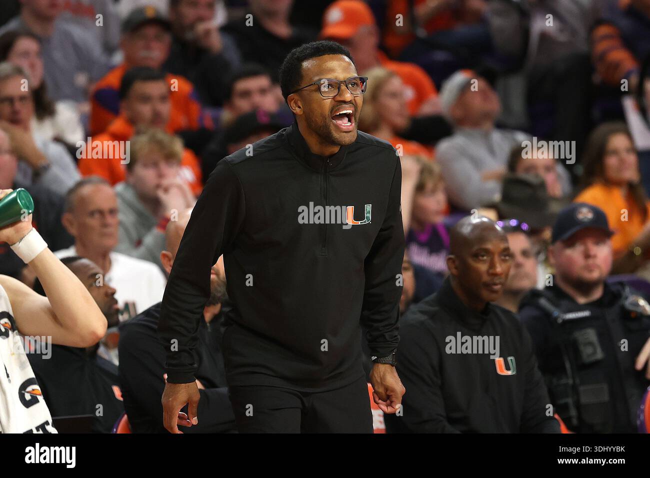 CLEMSON, SC - JANUARY 17: Miami Hurricanes head coach Jai Lucas during ...