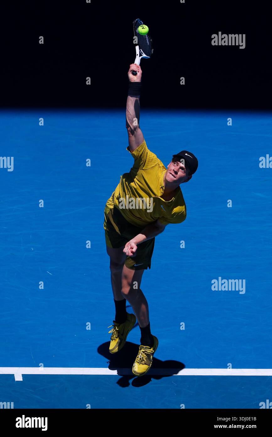 Melbourne, Australia. 24th Jan, 2026. Jannik Sinner (ITA) is in action ...