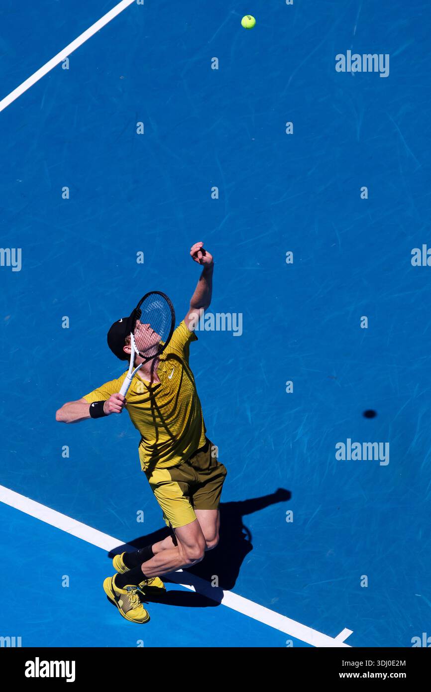 Melbourne, Australia. 24th Jan, 2026. Jannik Sinner (ITA) is in action ...