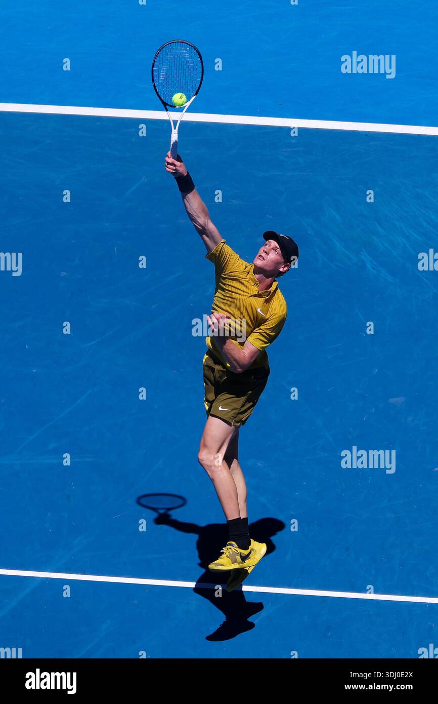 Melbourne, Australia. 24th Jan, 2026. Jannik Sinner (ITA) is in action ...