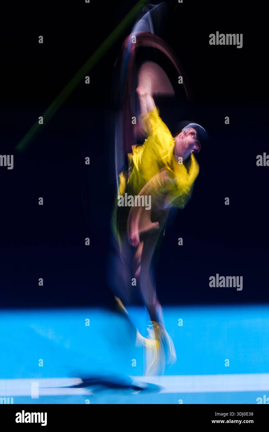 Melbourne, Australia. 24th Jan, 2026. Jannik Sinner (ITA) is in action ...