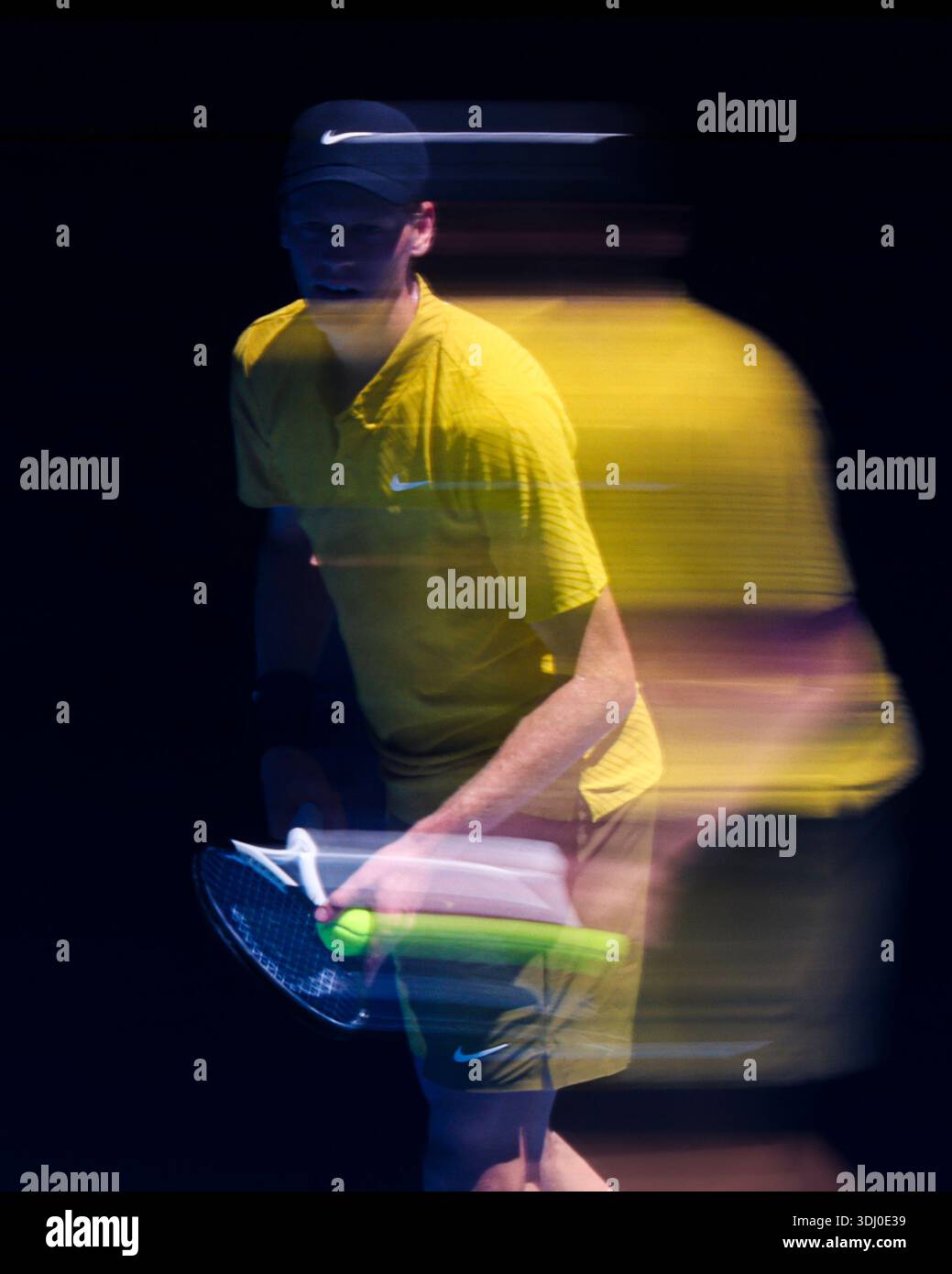 Melbourne, Australia. 24th Jan, 2026. Jannik Sinner (ITA) is in action ...