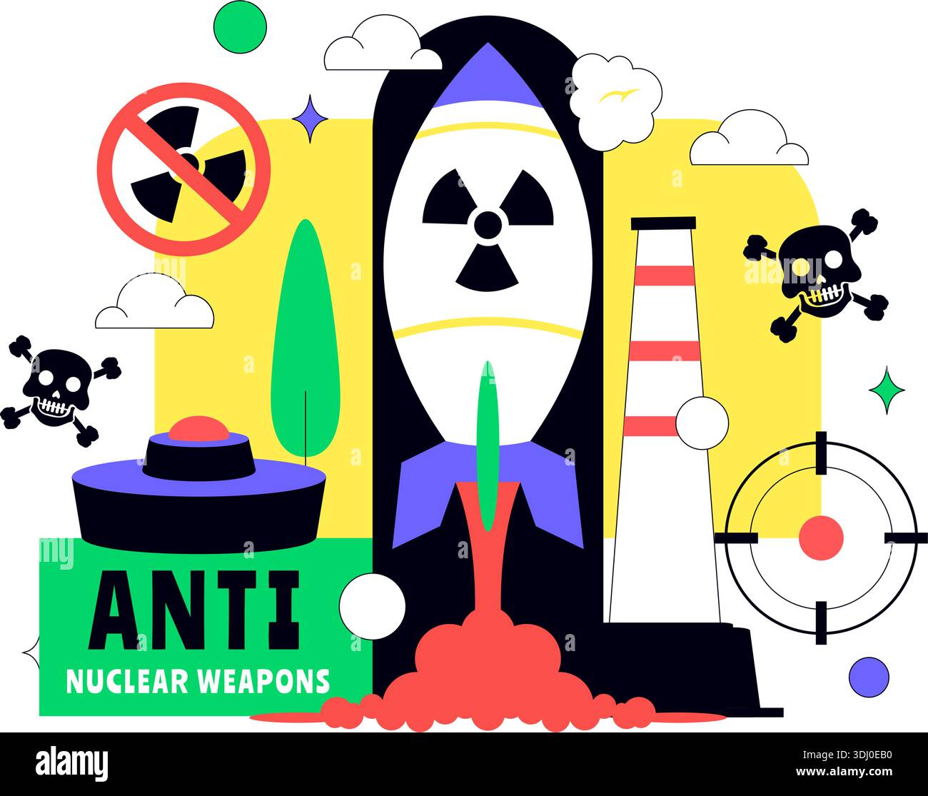 Anti nukes Stock Vector Images - Alamy