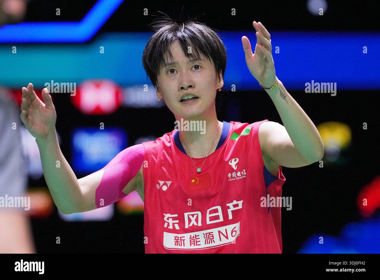China's Chen Yu Fei celebrates after defeating Japan's Nozomi Okuhara ...