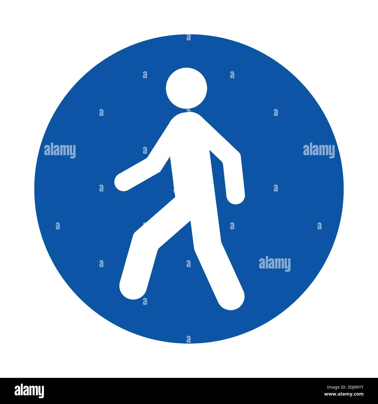 Blue pedestrian walking path Stock Vector Images - Alamy