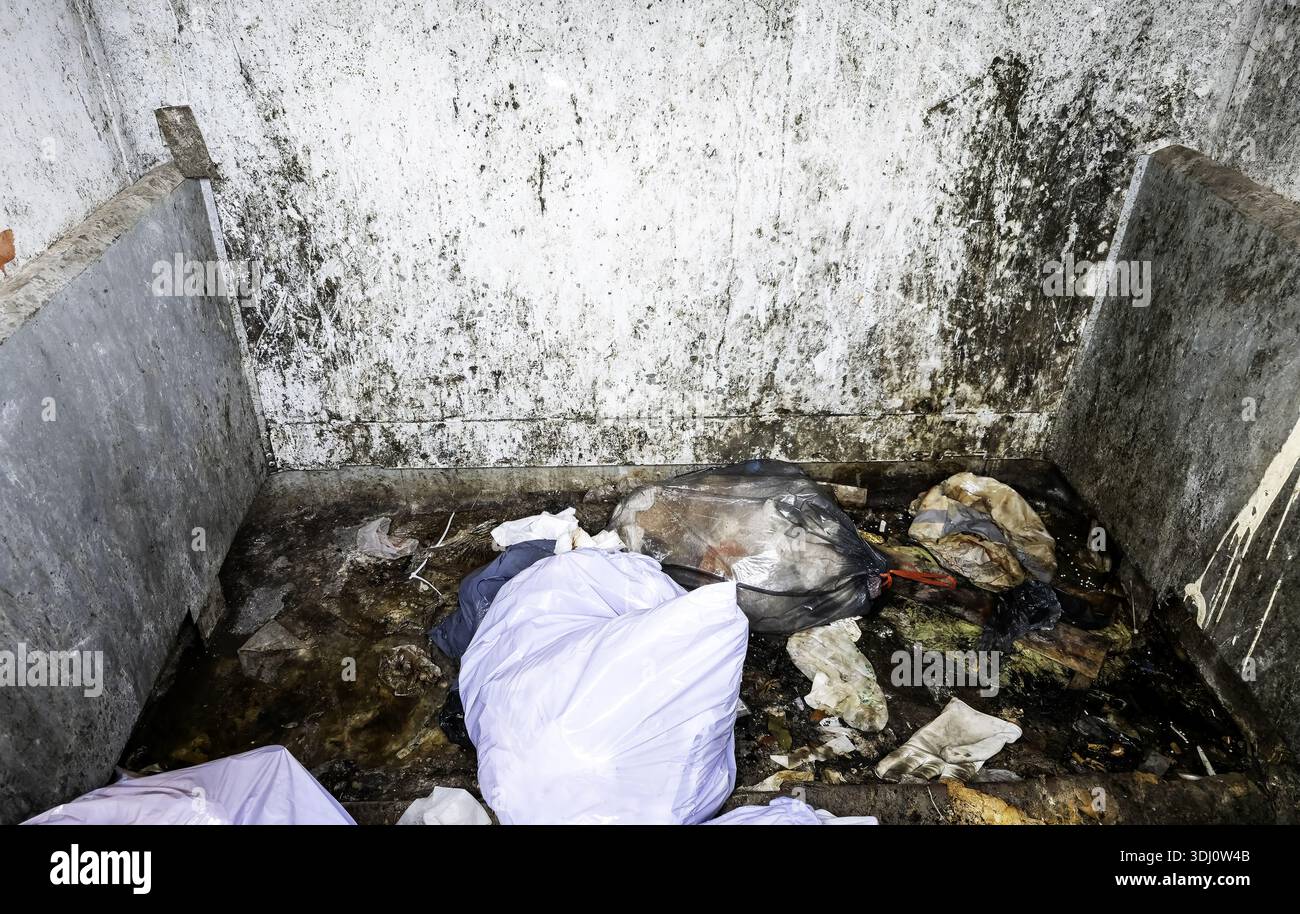 Detail of a container for garbage, waste recycling Stock Photo - Alamy