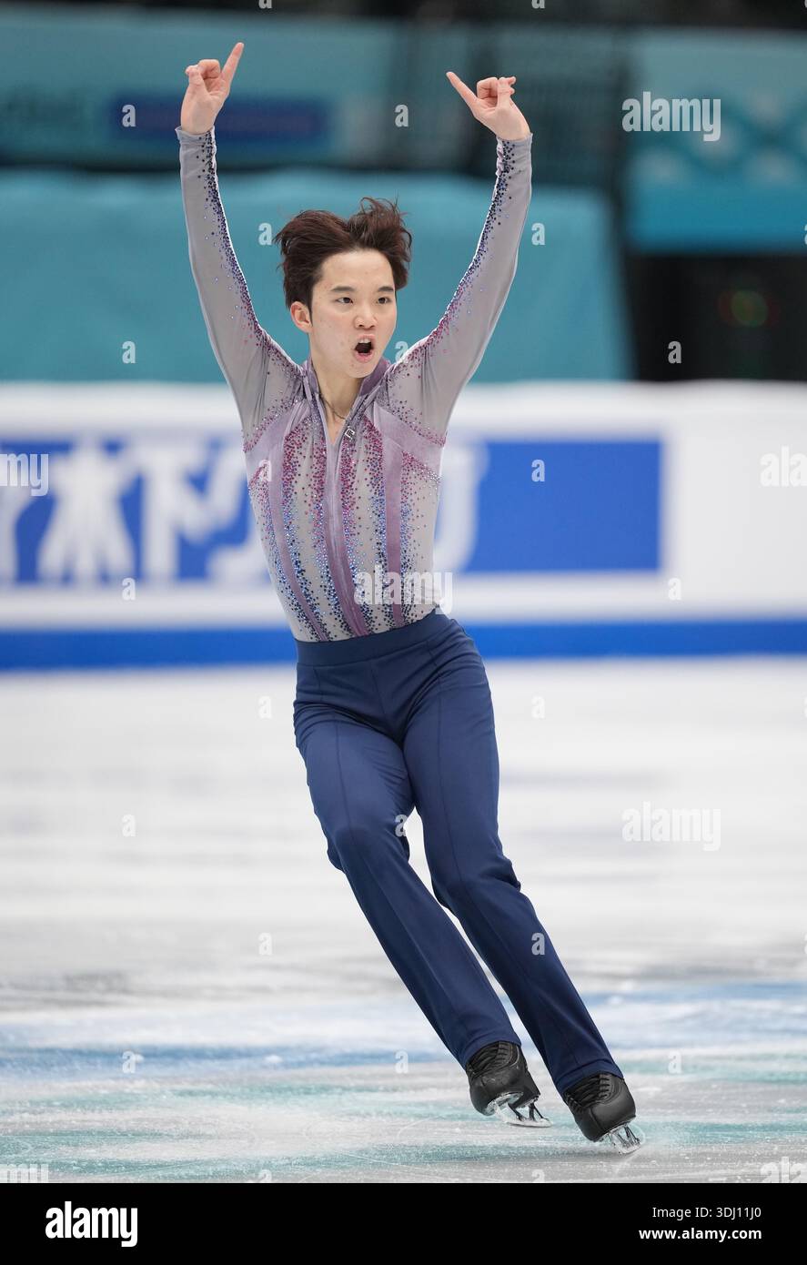 Kazuki TOMONO of Japan performs in the men's short program of the ISU ...