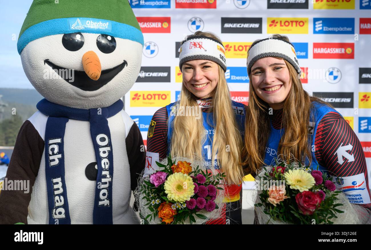 24 January 2026, Thuringia, Oberhof: Luge: World Cup, doubles, women ...