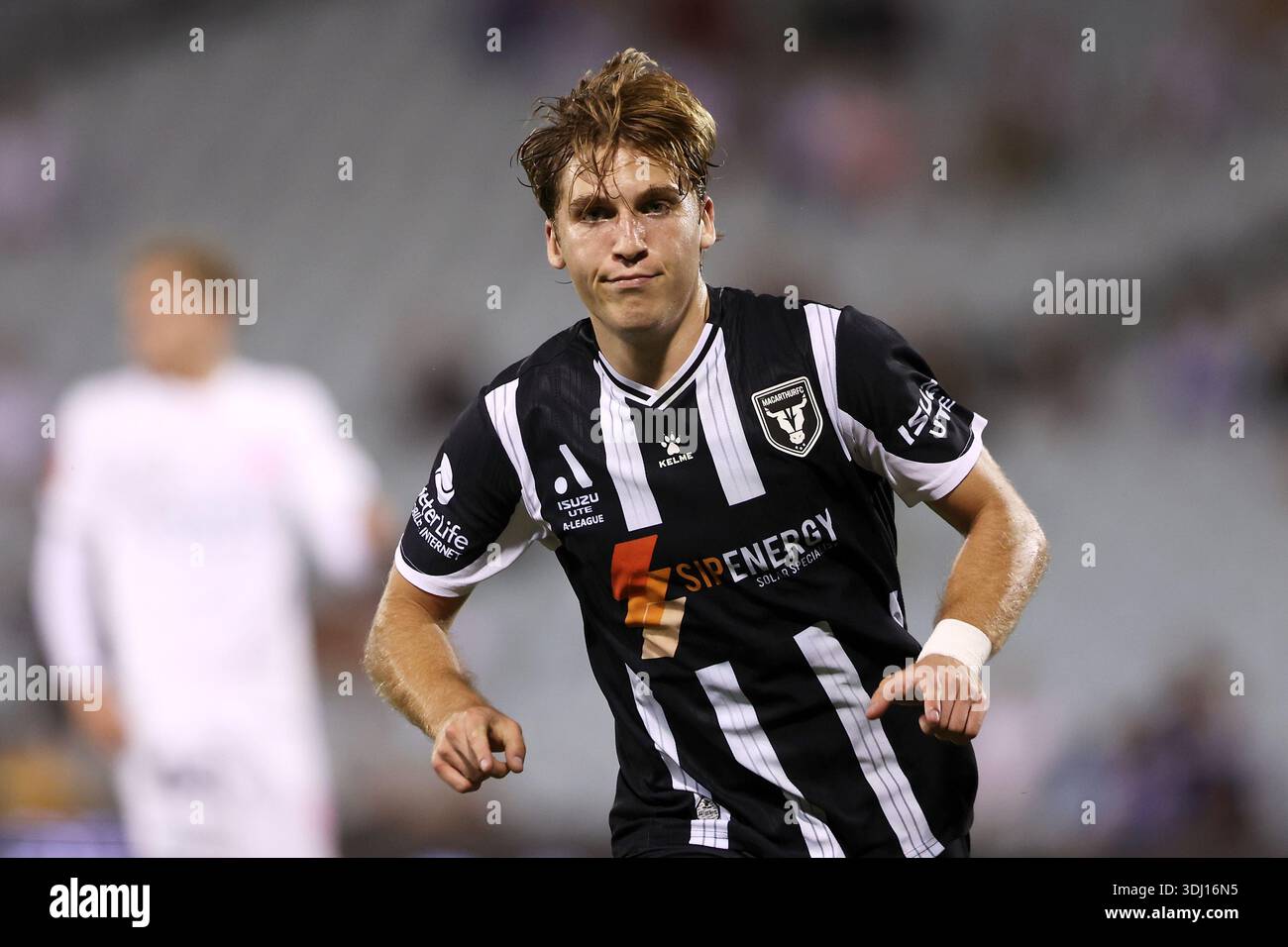 Luke Vickery of the Bulls celebrates scoring a goal during the A-League ...