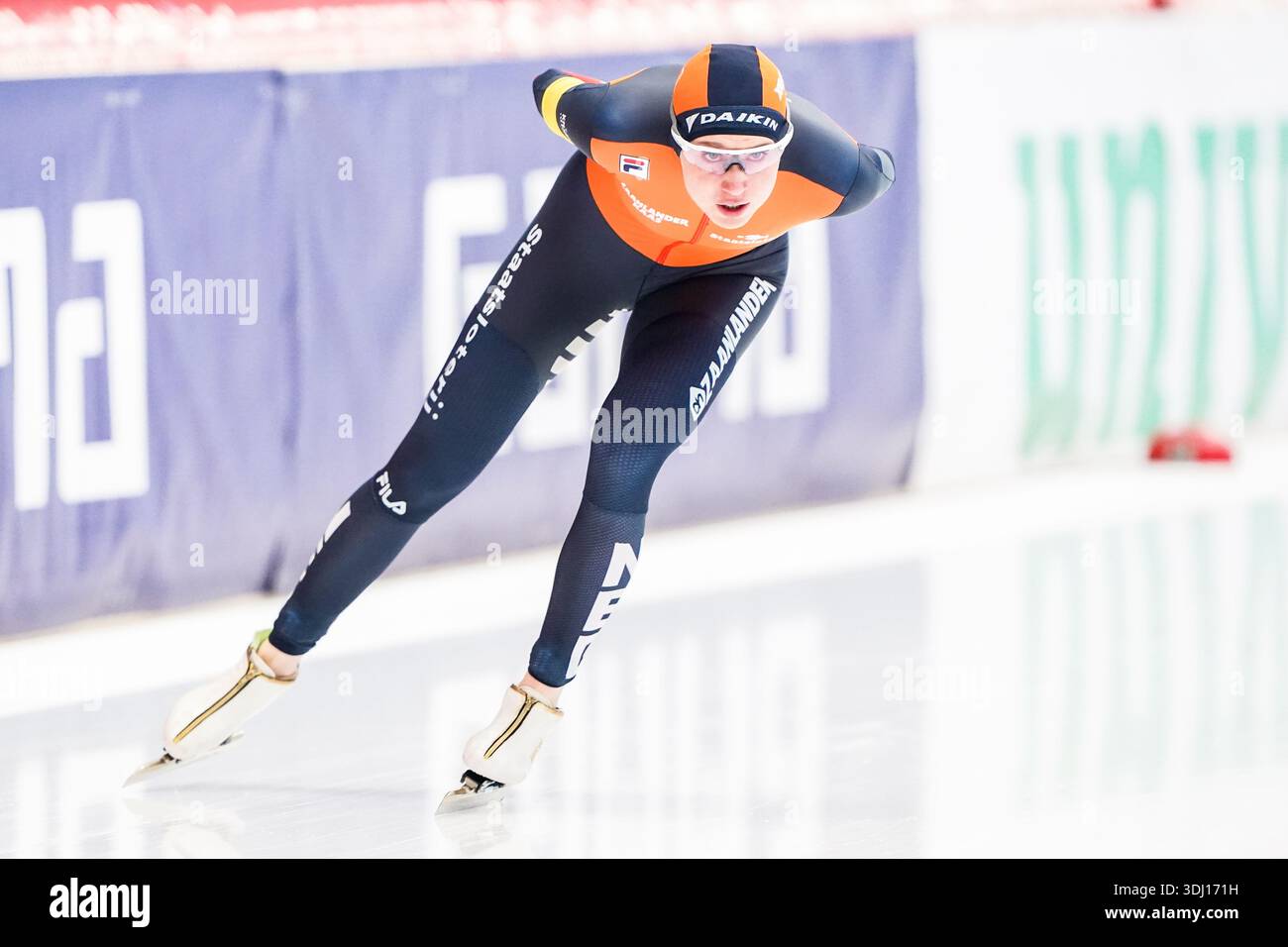INZELL, GERMANY - JANUARY 24: Merel Conijn of Netherlands during the ...