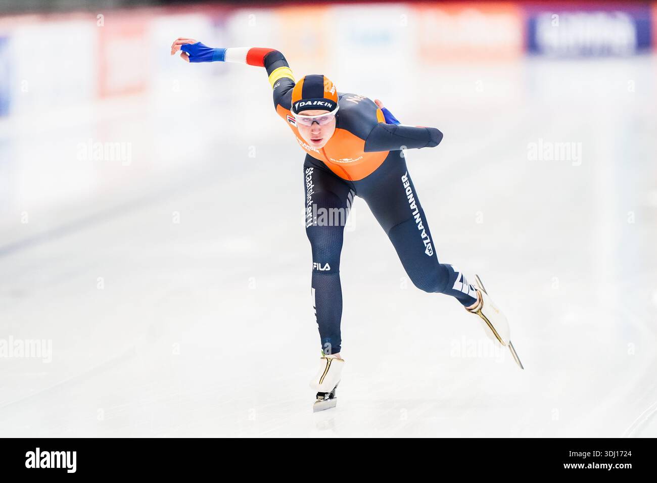 INZELL, GERMANY - JANUARY 24: Merel Conijn of Netherlands during the ...