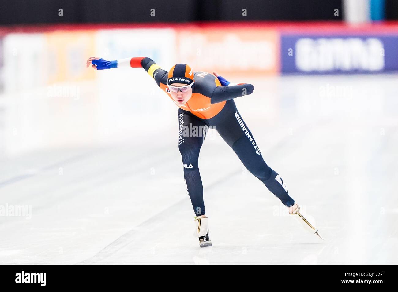 INZELL, GERMANY - JANUARY 24: Merel Conijn of Netherlands during the ...