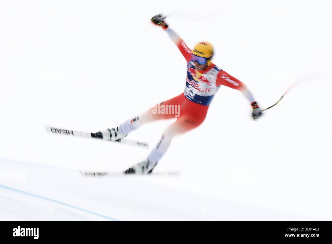 Switzerland' Alessio Miggiano speeds down the course during a men's ...