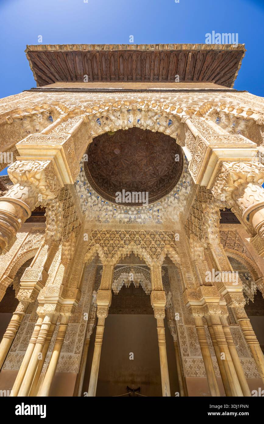Intricate stucco carvings and domed ceiling adorn ancient Moorish ...