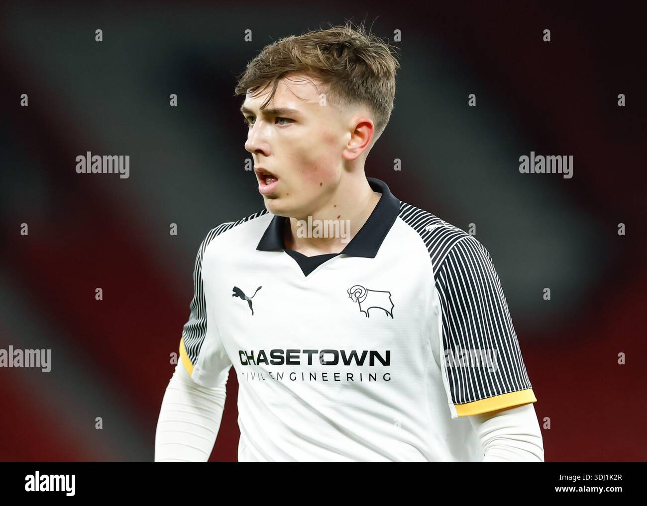 Manchester, England, 23rd January 2026. Charlie Smith of Derby County ...