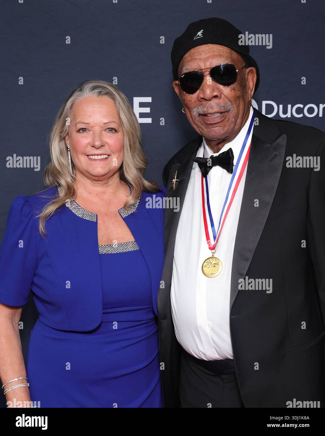 23 January 2026 - Los Angeles, California -Linda Keena, Morgan Freeman ...