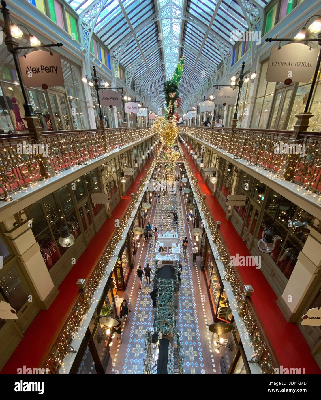 the Interior of the historic Strand Arcade, a Victorian-styled boutique ...