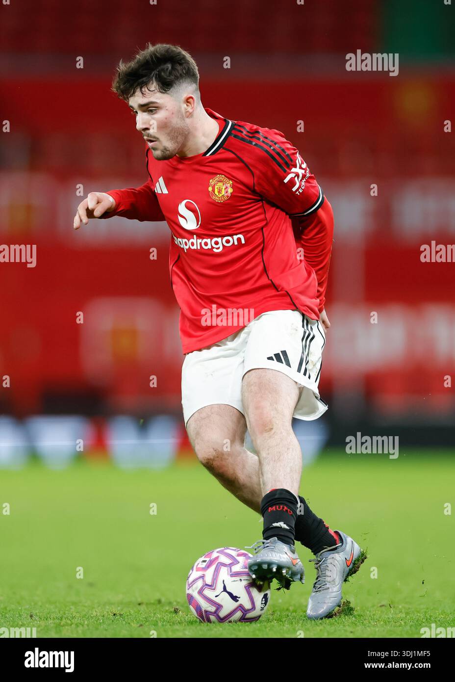 Manchester, UK. 23rd Jan, 2026. James Bailey of Manchester United ...
