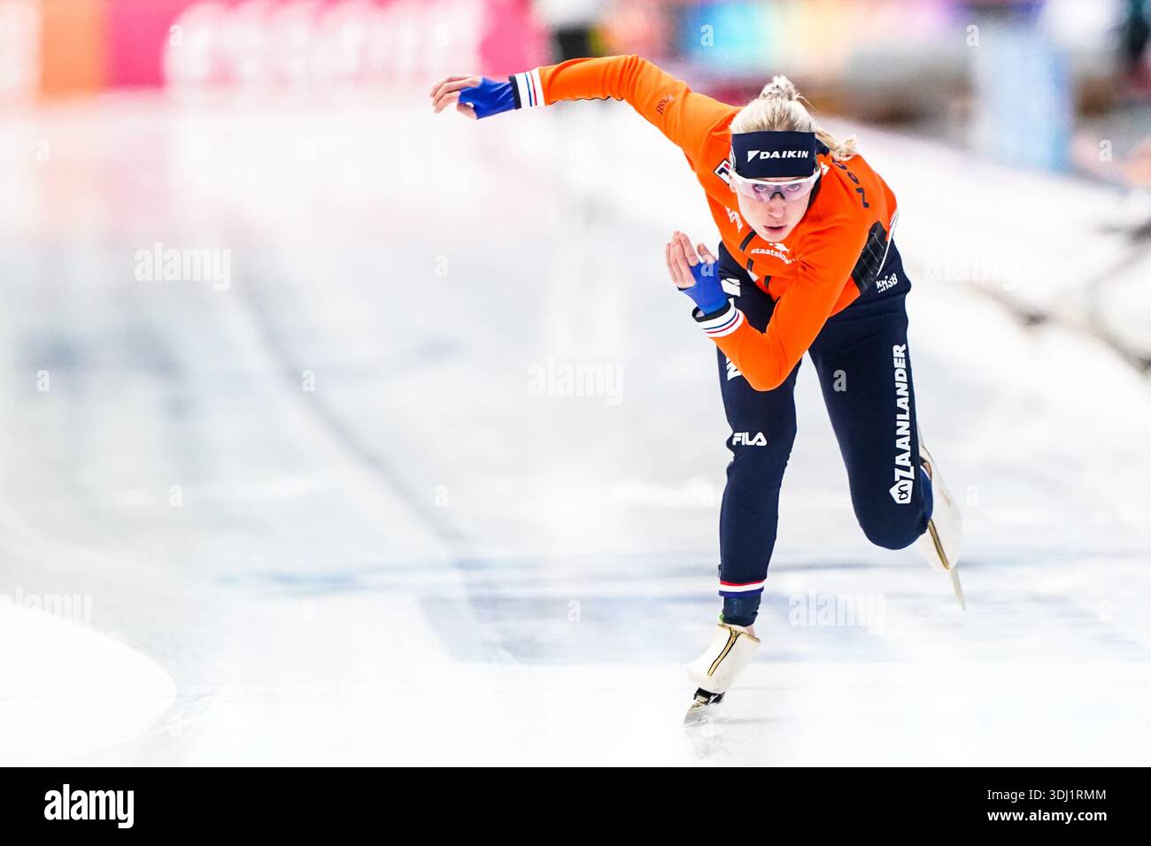 INZELL, GERMANY - JANUARY 24: Merel Conijn of Netherlands during the ...