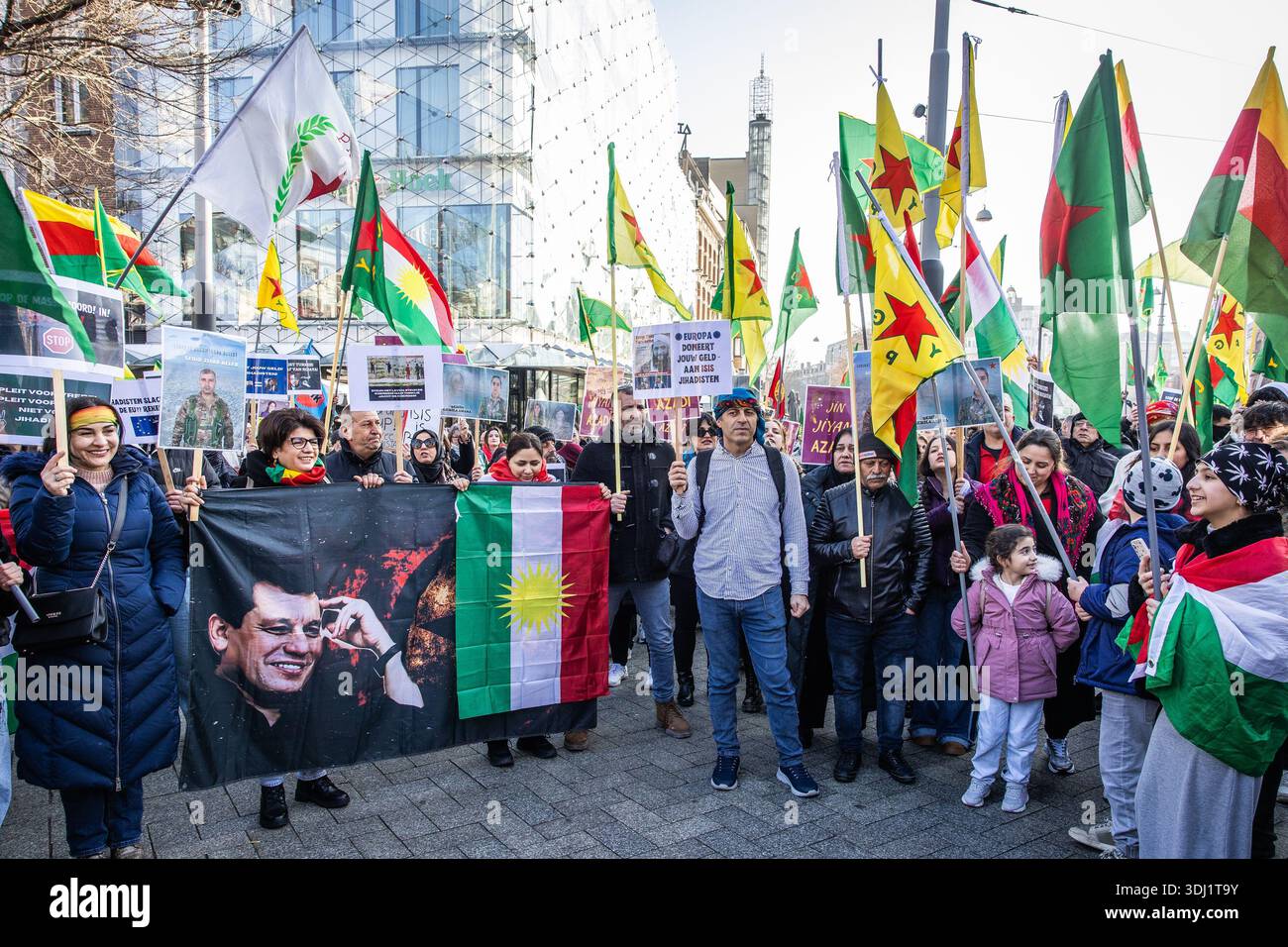 AMSTERDAM - A demonstration organized by a Kurdish and Alevite ...