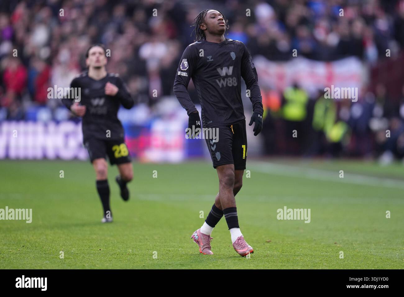 Romaine Mundle of Sunderland frustrated after loose pass during the ...