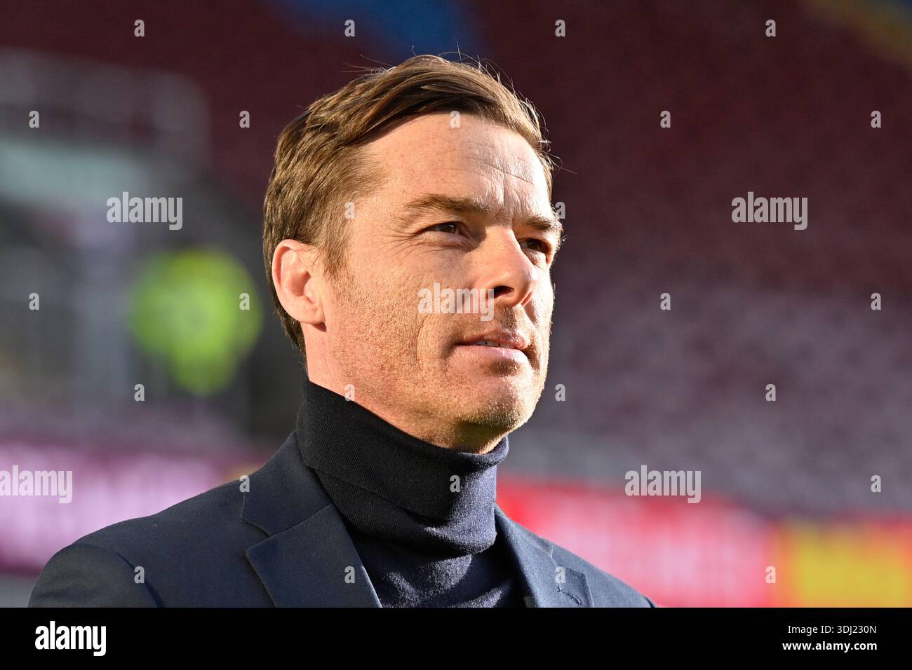 Scott Parker Manager of Burnley arrives during the Burnley v Tottenham ...