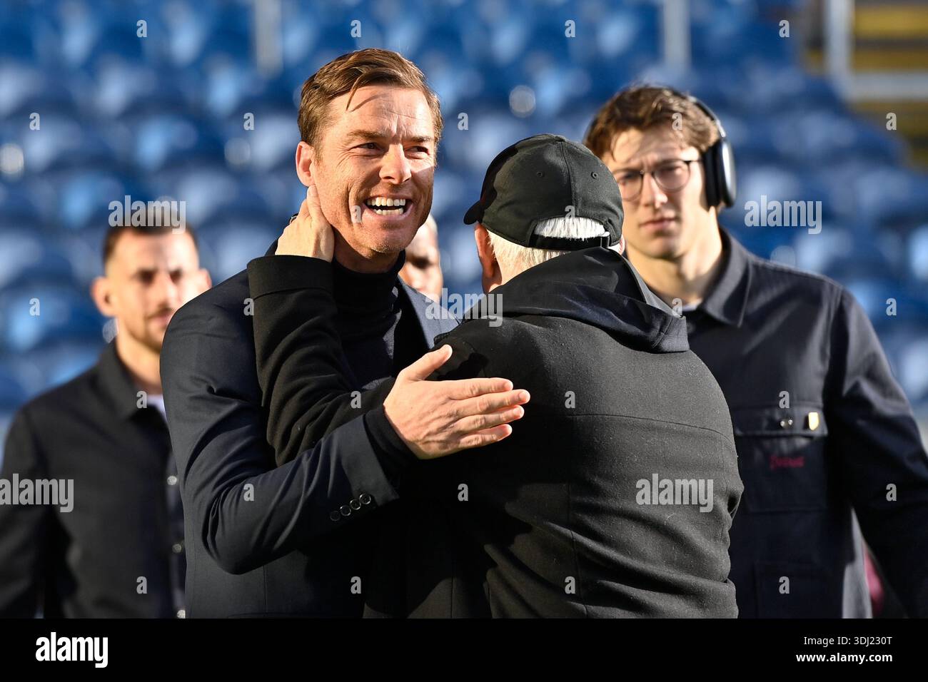 Scott Parker Manager of Burnley arrives during the Burnley v Tottenham ...