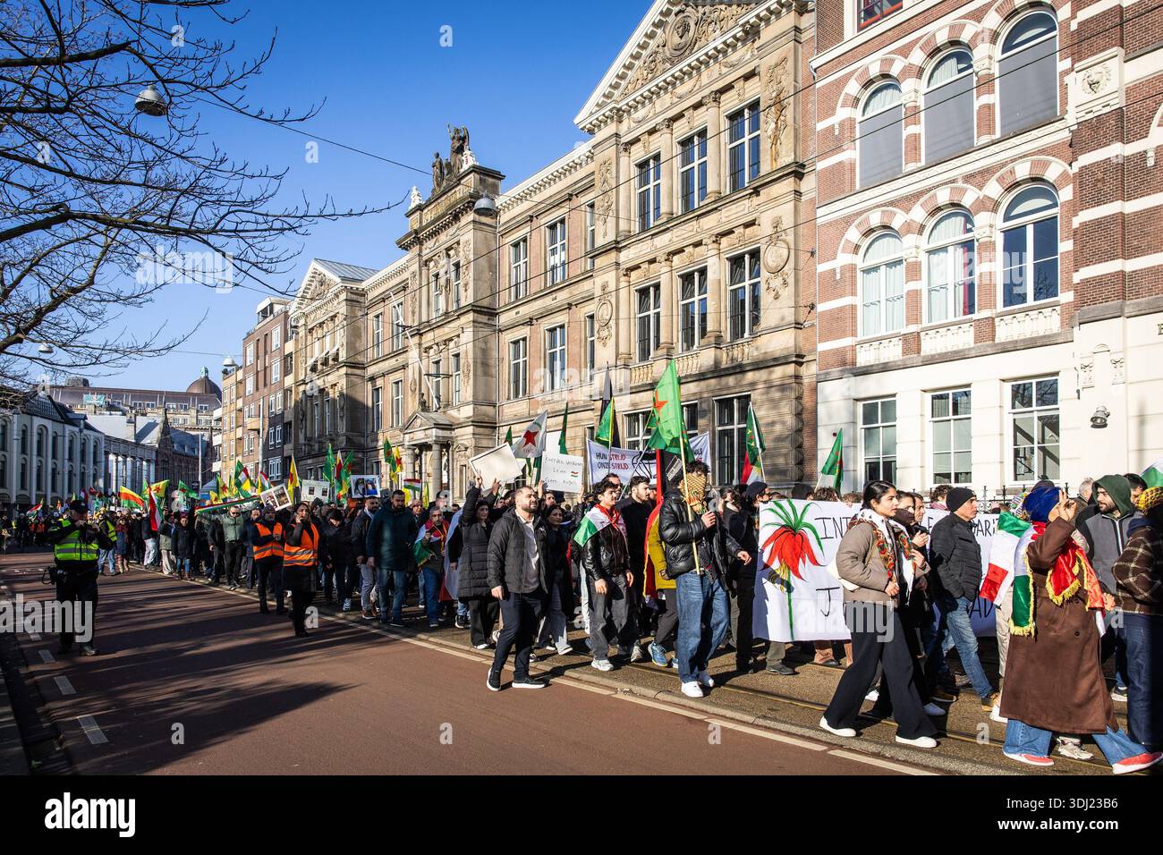 AMSTERDAM - A demonstration organized by a Kurdish and Alevite ...