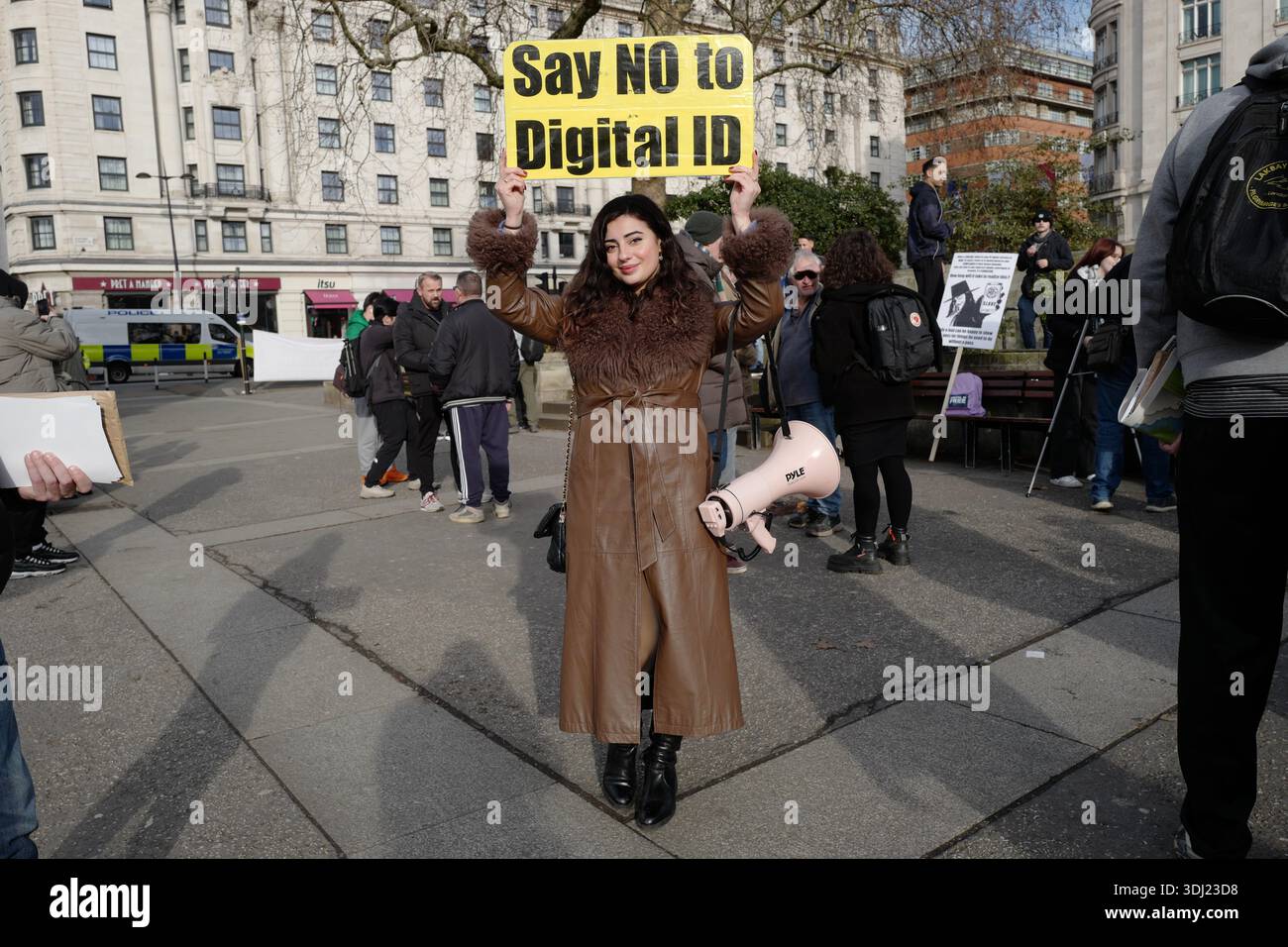 LONDON, United Kingdom, 24 January 2026. Rally against digital ID ...