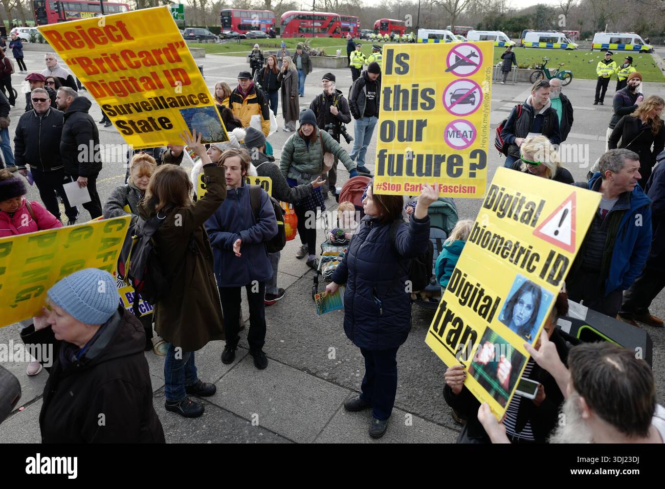 LONDON, United Kingdom, 24 January 2026. Rally against digital ID ...