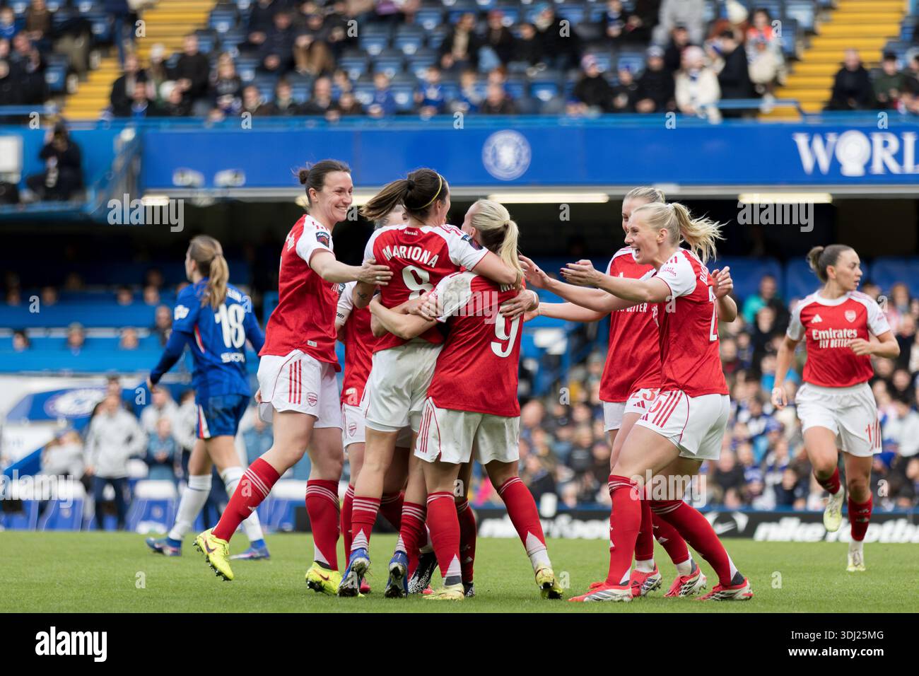 London, UK. 24th Jan 2026. Arsenal celebrate Mariona Caldentey of ...