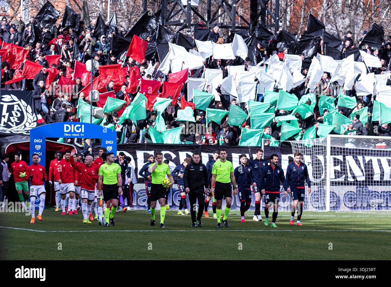 Spanish La Liga EA Sports soccer match Rayo Vallecano vs Osasuna at ...