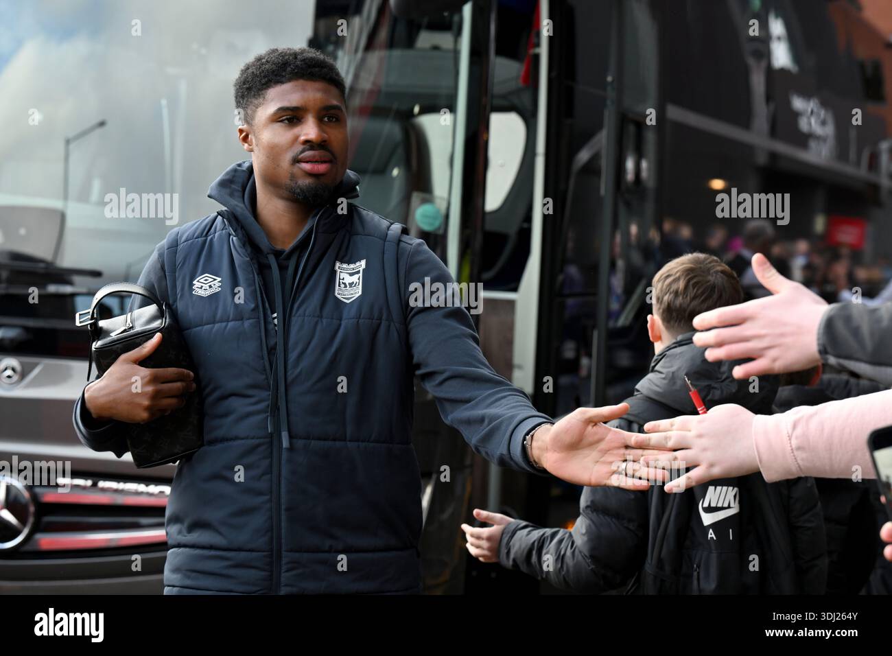 Ipswich Town's Ben Johnson arrives at the ground ahead of the Sky Bet ...