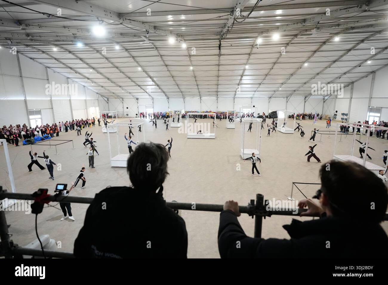 Volunteer dancers perform during rehearsals for the opening ceremony of ...